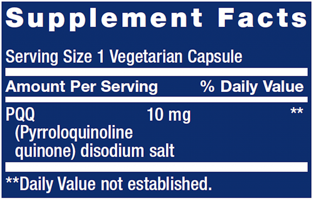 PQQ Caps 20mg 30 vegcaps by Life Extension - Integrative Psychiatry